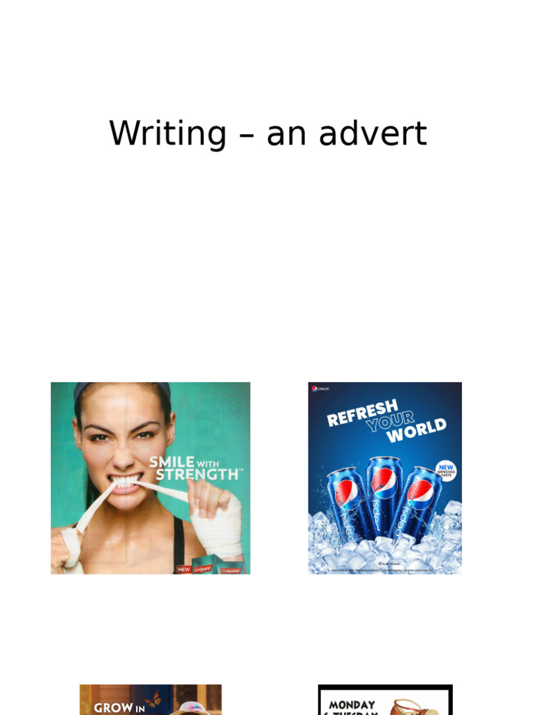 Writing - An Advert | PDF