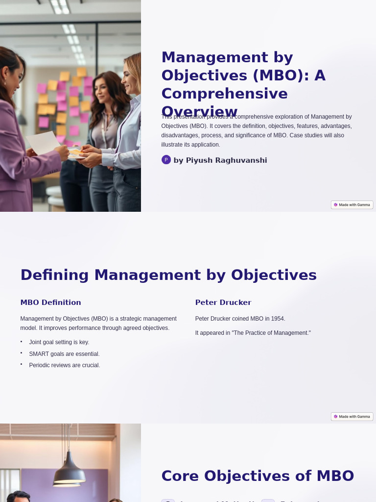 Management by Objectives MBO A Comprehensive Overview | PDF | Goal ...