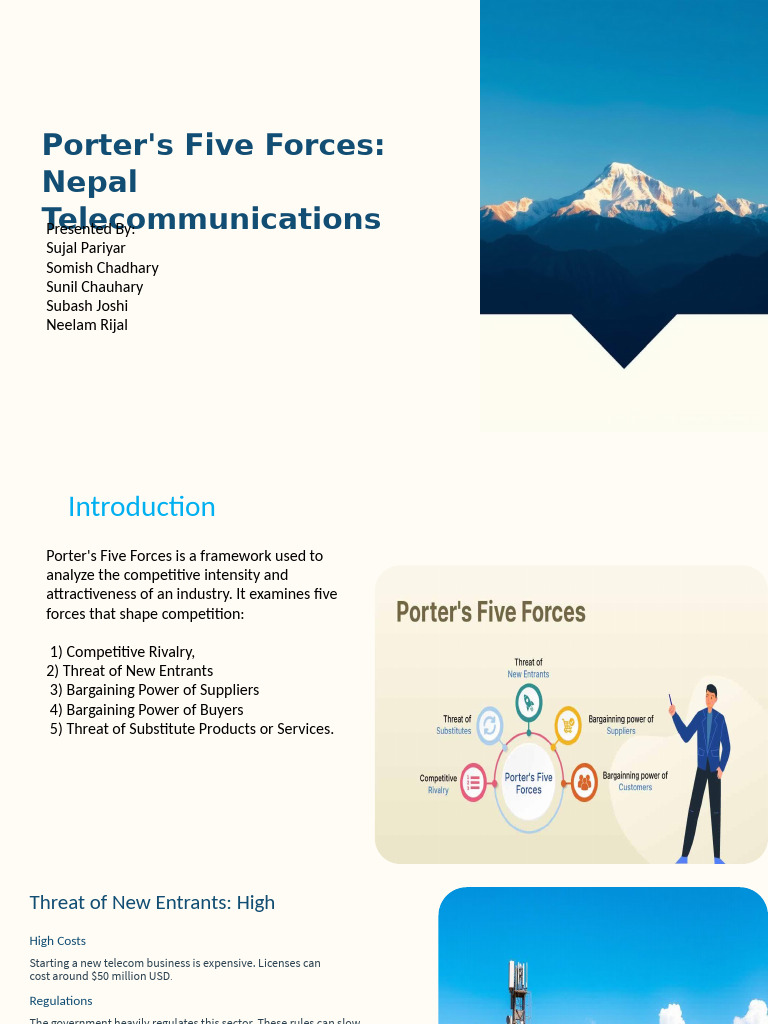 Porter's Five Forces: Nepal Telecom Analysis | PDF | Competition ...