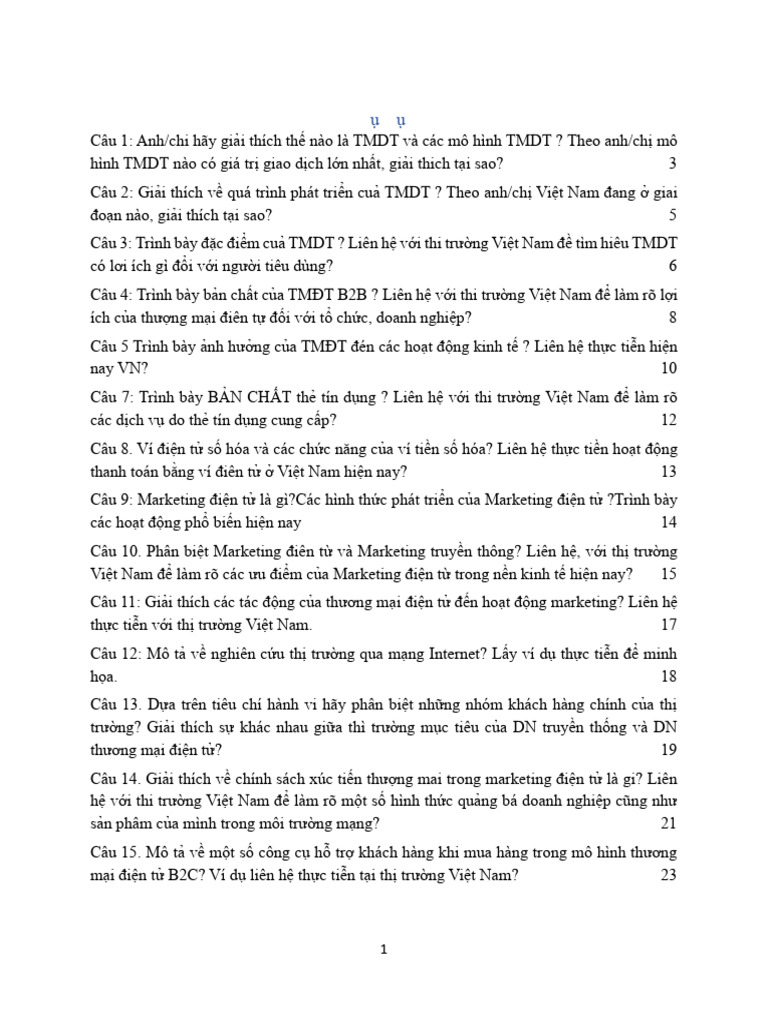 lý thuyet tmdt cuối | PDF