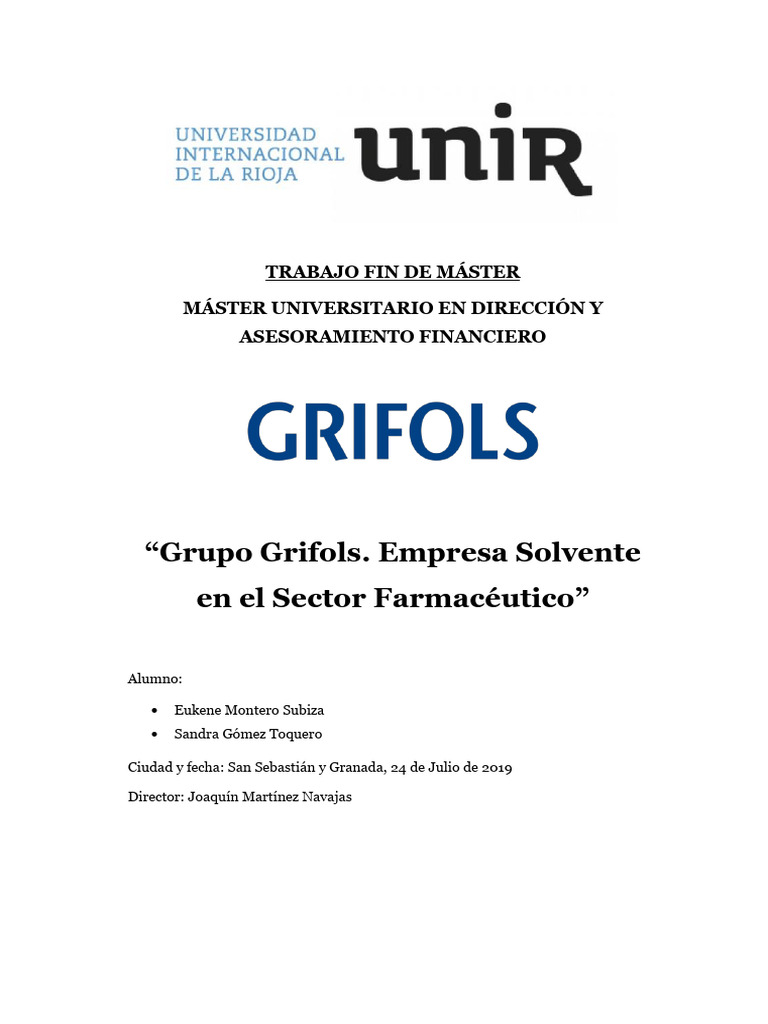 TFM Grupo Grifols | PDF | Business | Análisis FODA