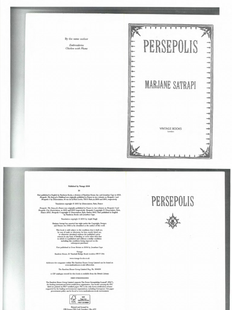 Persepolis Intro and Extract 1 | PDF | Mohammad Reza Pahlavi | Iran