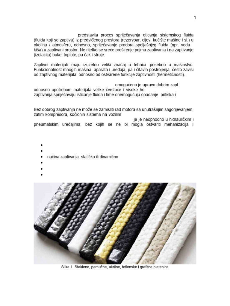 Zaptivni I Izolacioni Materijali | PDF