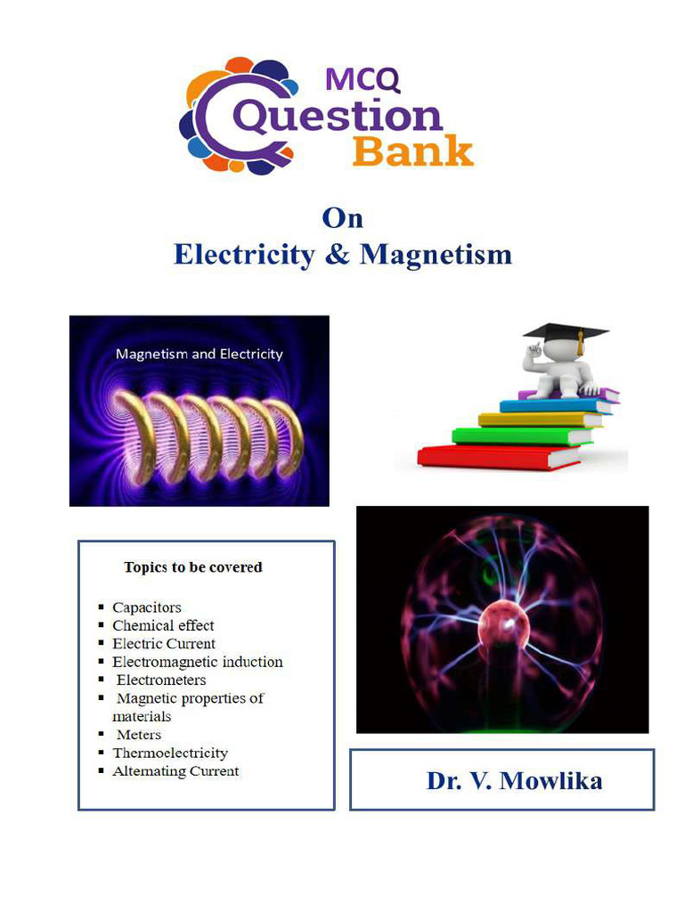 MCQ On Electricity and Magnetism | PDF | Capacitor | Inductor