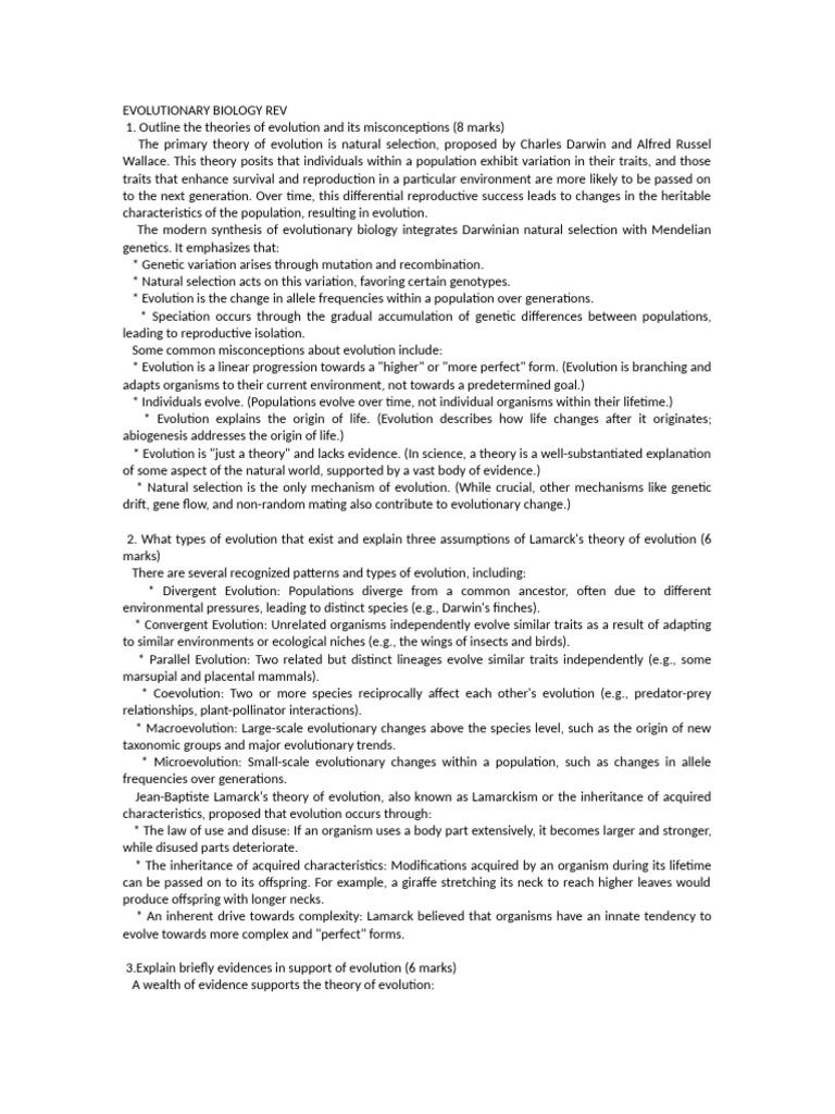 EVOLUTIONARY BI-WPS Office | PDF | Evolution | Natural Selection