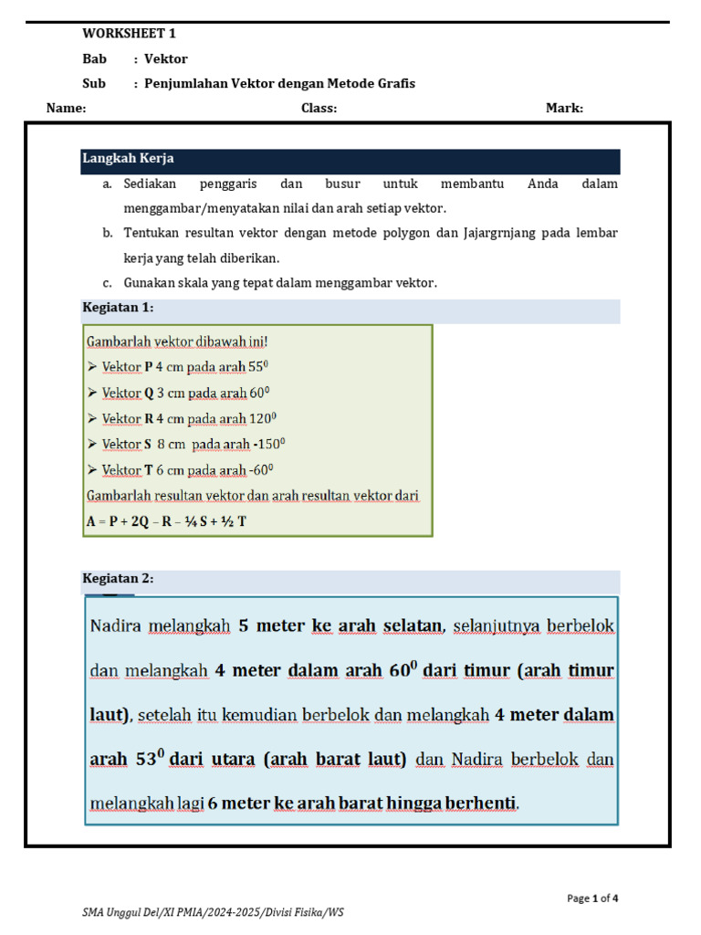 WS1.Menggambar Vektor Dengan Metode Analitis | PDF