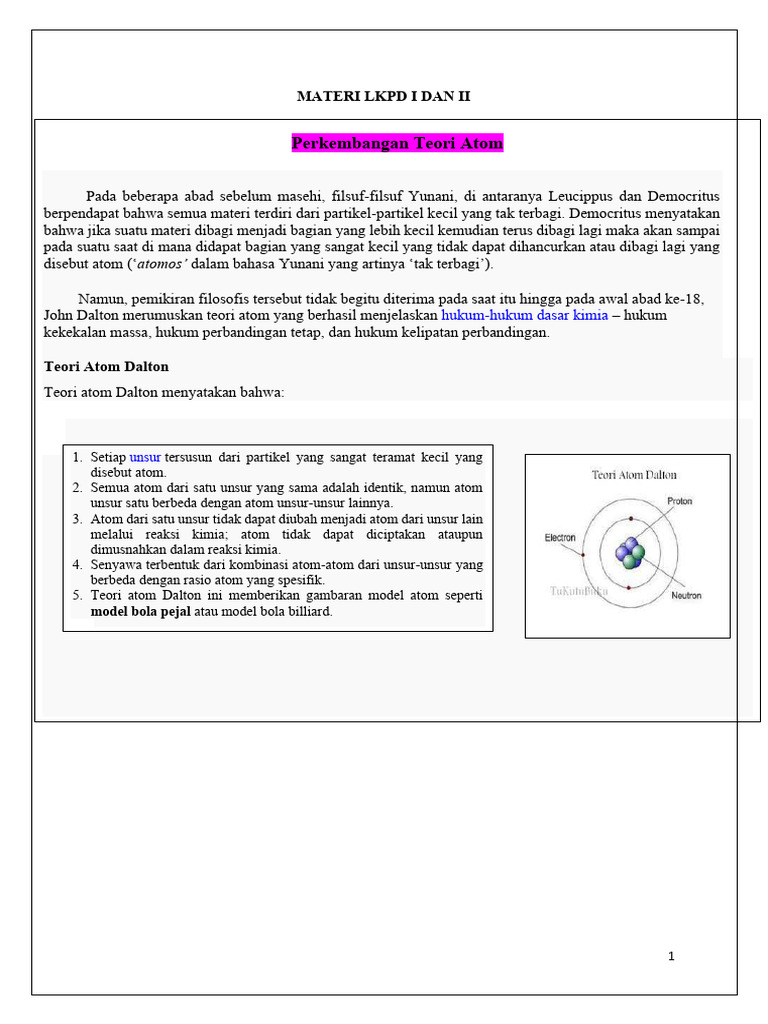 LKPD T.atom, Konfigurasi Elektron Dan Bilangan Kuantum - X - 2023 | PDF