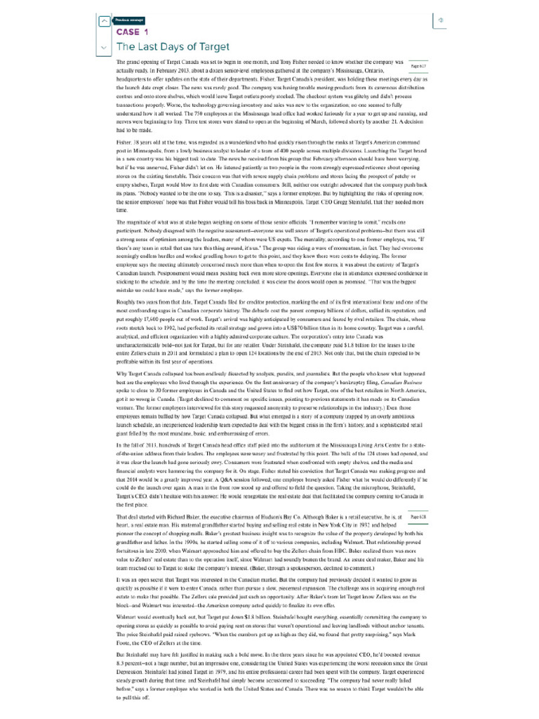 The Last Days of Target Case Study | PDF