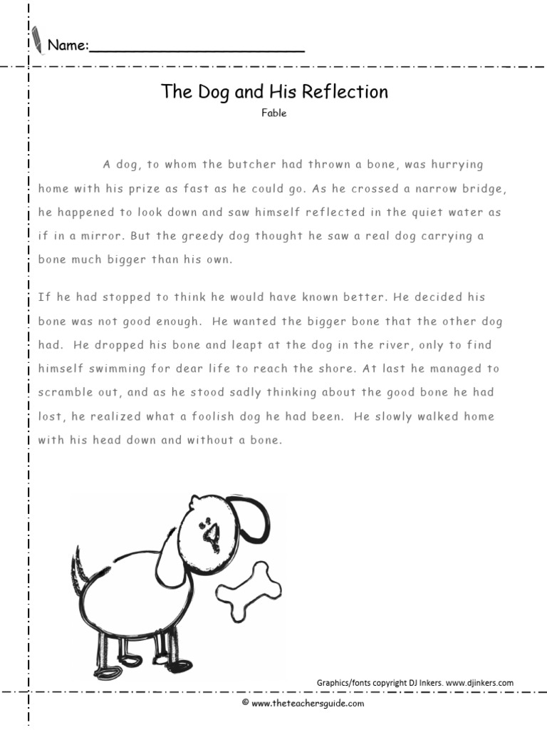 The Dog and His Reflection | PDF