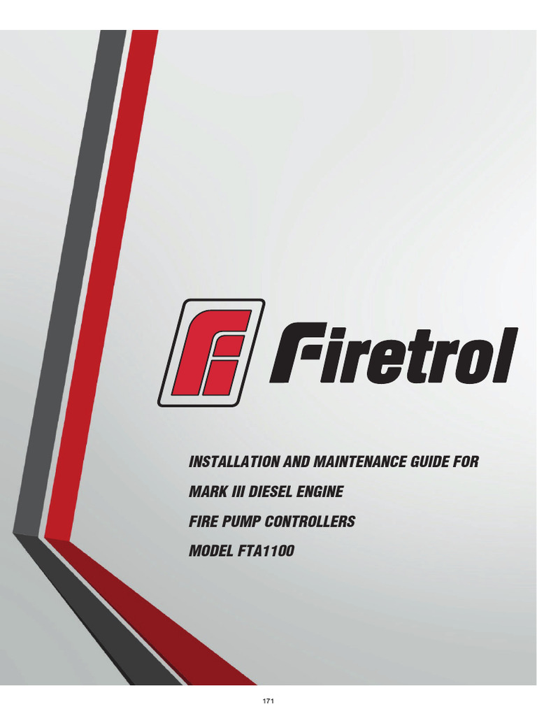 Firetrol FTA1100 Mark III Diesel Engine Fire Pump Controller - IOM ...