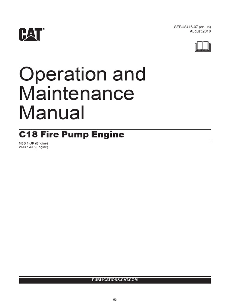 CAT C18 Fire Pump Engine - IOM Manual | PDF