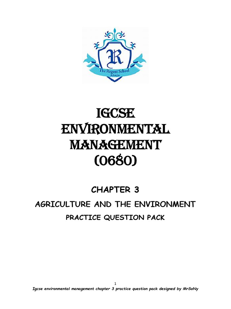 IGCSE Environmental Management Practice | PDF