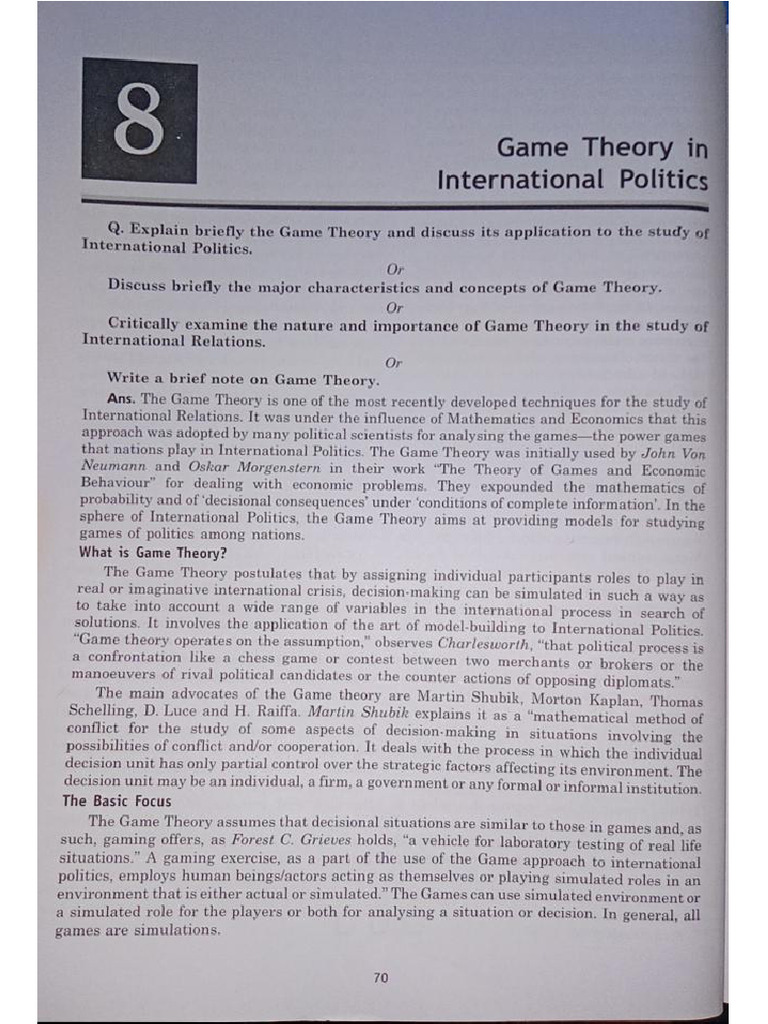 Game Theory | PDF