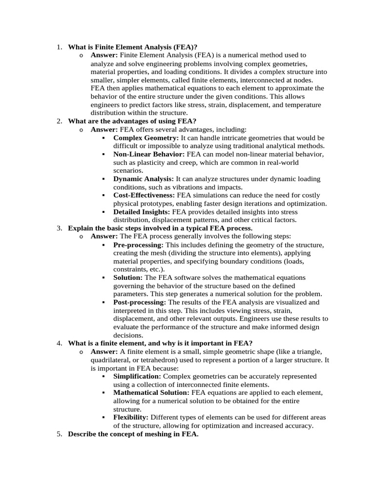 What Is Finite Element Analysis Pdf Finite Element Method Elasticity Physics
