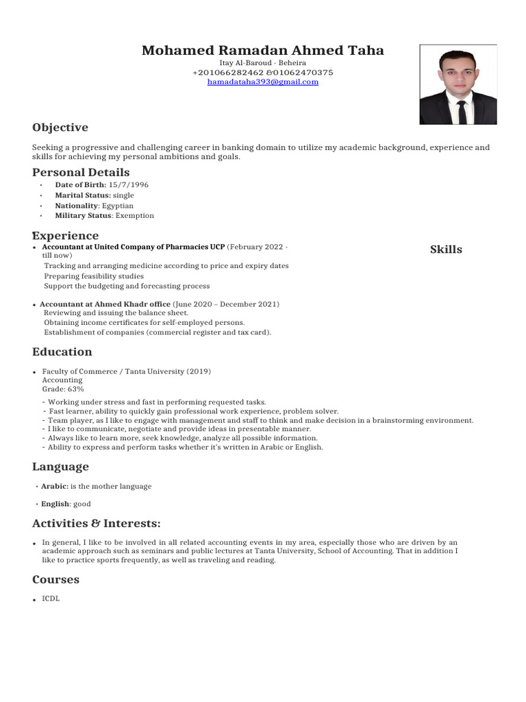 Acc. Mohamed - Ramadan - CV | PDF