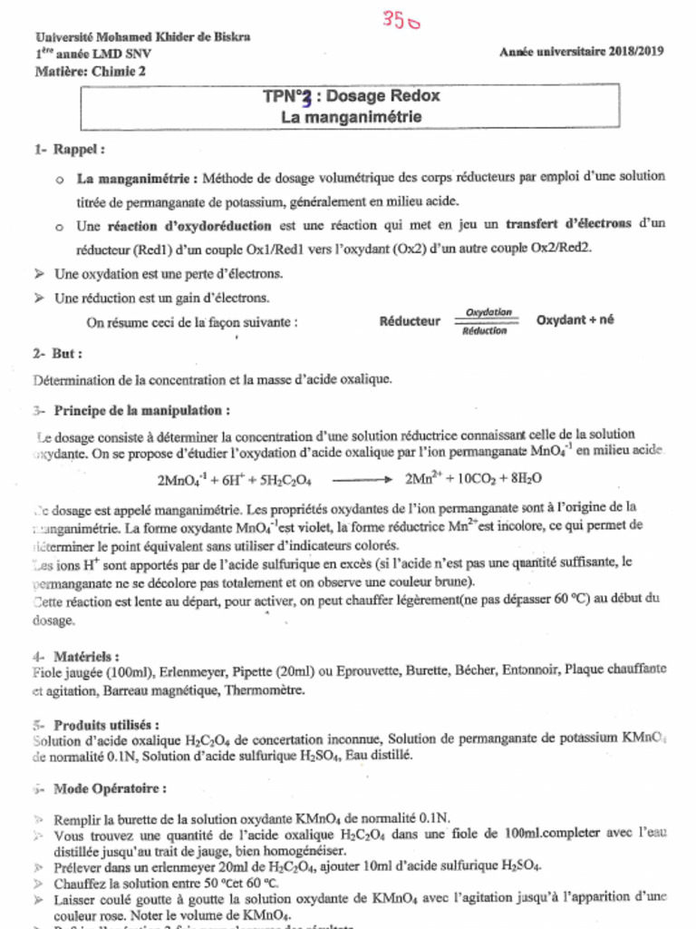 TP03 dosage redox | PDF