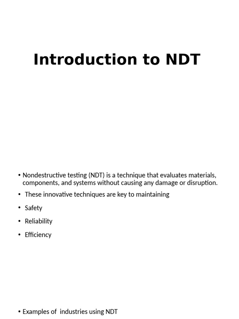 NDT Techniques Overview Webinar | PDF | Nondestructive Testing ...