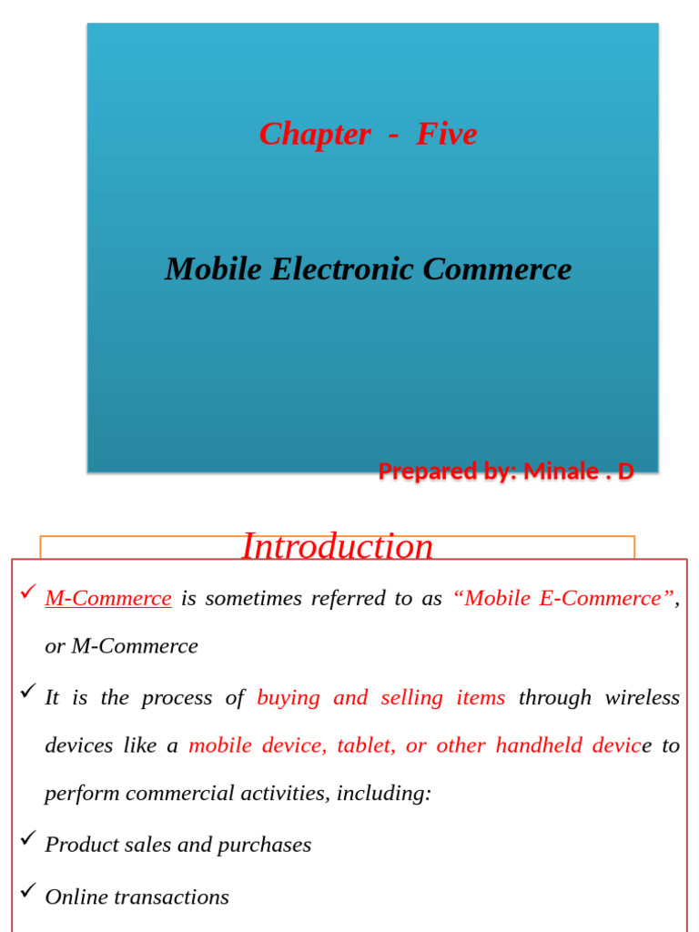 Chapter Five E-Commerce Revized | PDF | Computer Network | Telecommunications