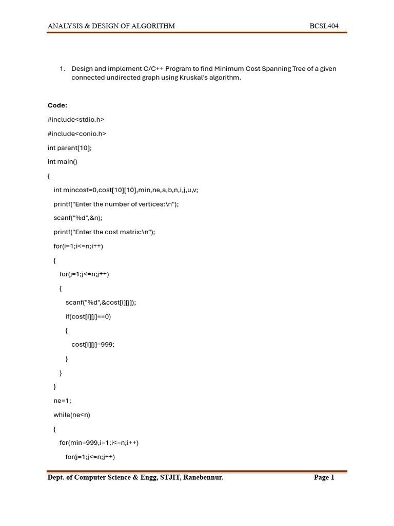 Analysis And Design Algorithm Manual Pdf Integer Computer Science Applied Mathematics