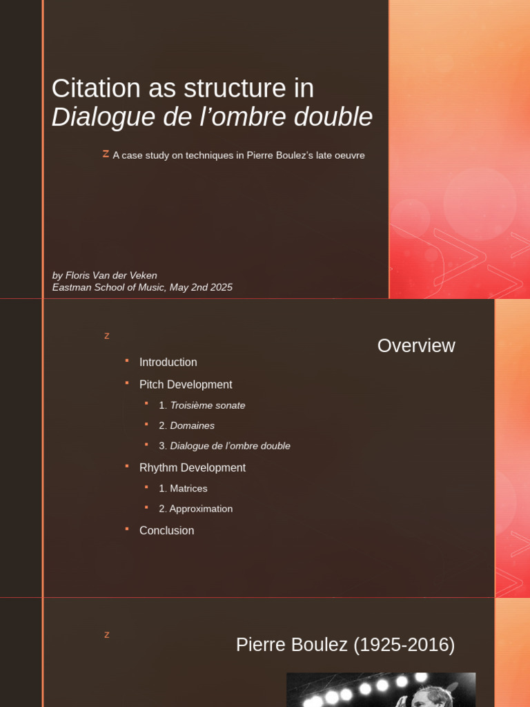 Dialogue Comps Presentation - Version II | PDF | Musicology | Music Theory