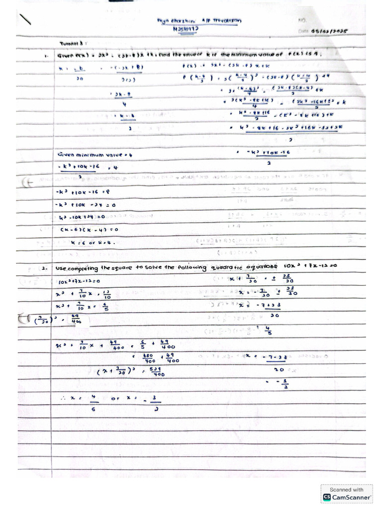 Tutorial 3 Maths M25h1972 Pdf