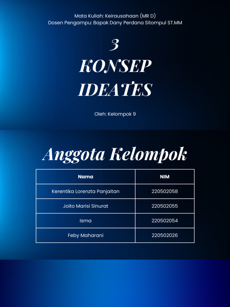 3 Konsep Ideat | PDF