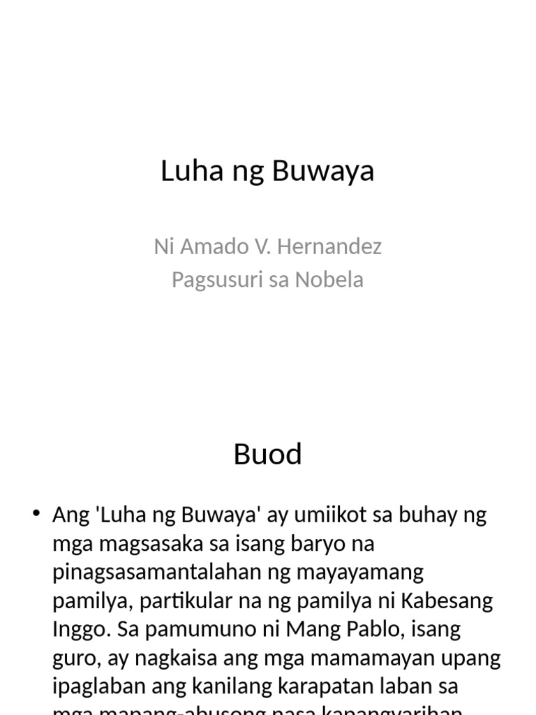 Luha NG Buwaya Pagsusuri | PDF