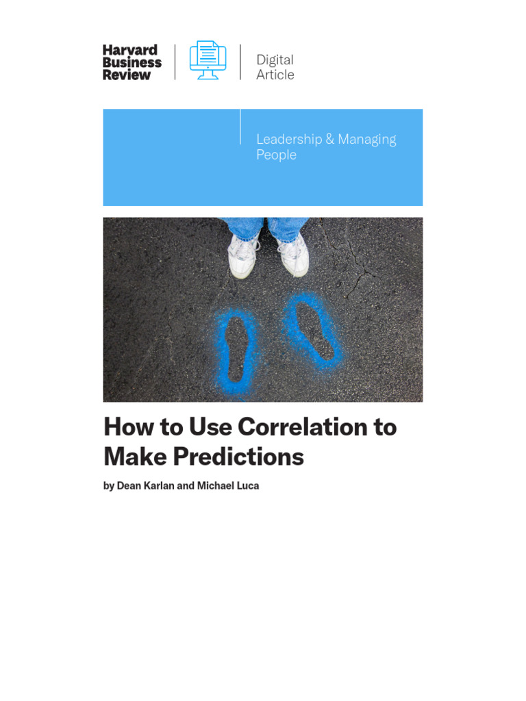 Decision Making and Problem Solving - How To Use Correlation To Make ...