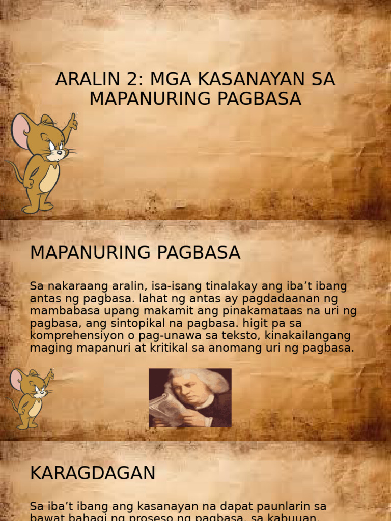 Aralin 2 Pagbasa | PDF