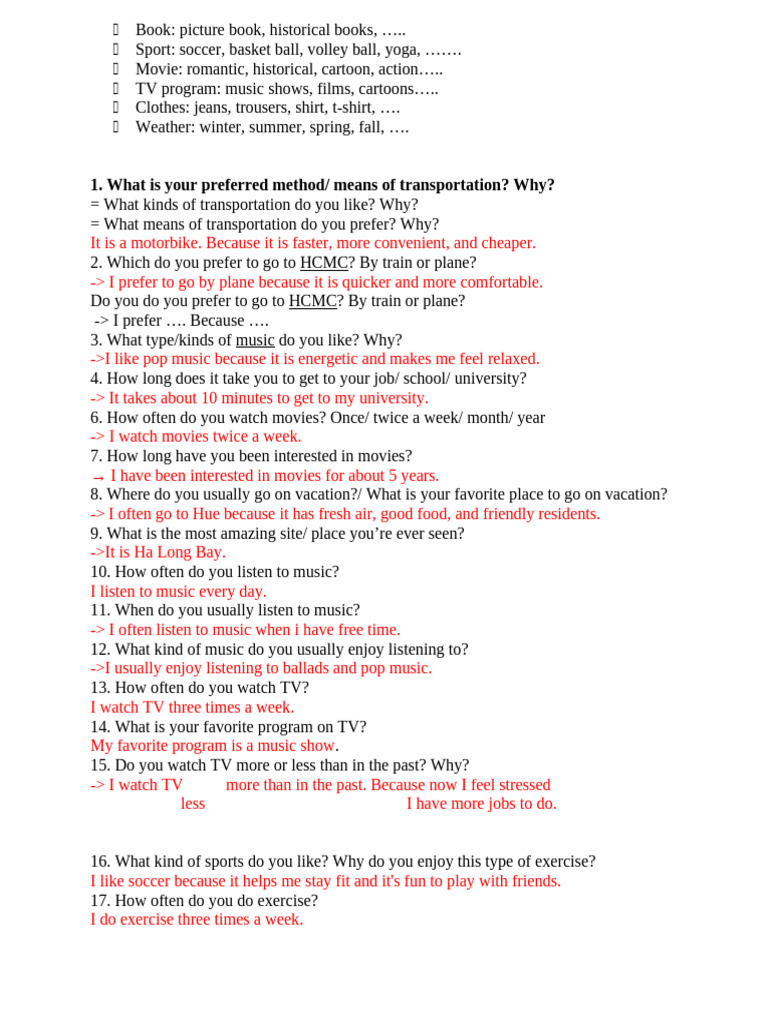 Review Question & Response | PDF | Meal | Lunch