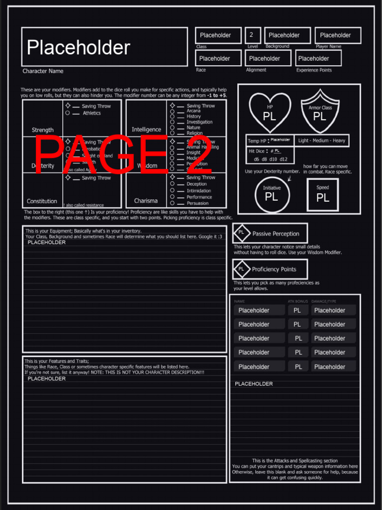 DND Sheet | PDF