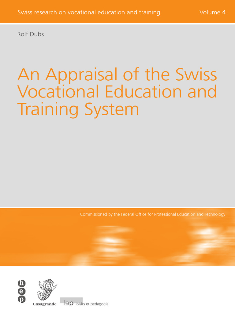 An Appraisal of Theswissvocationaleducationandtrainingsystem | PDF | Vocational Education ...