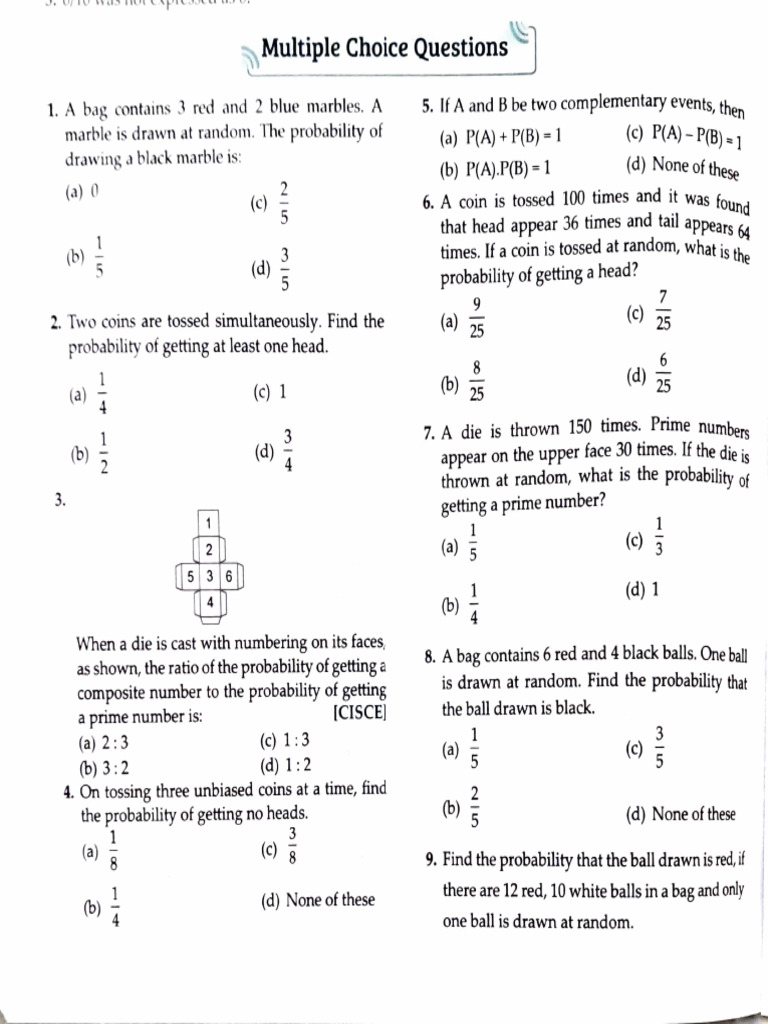 More 0 15-04-2025 Probability Extra Questions | PDF | Probability ...