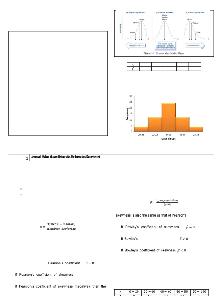 Chapter 7 Statistics (Frequency Curves and Data Sampling) | PDF | Skewness | Sampling (Statistics)