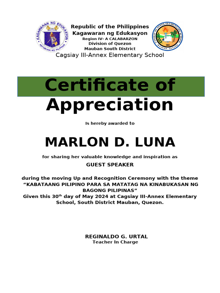 Certificate of Guest | PDF