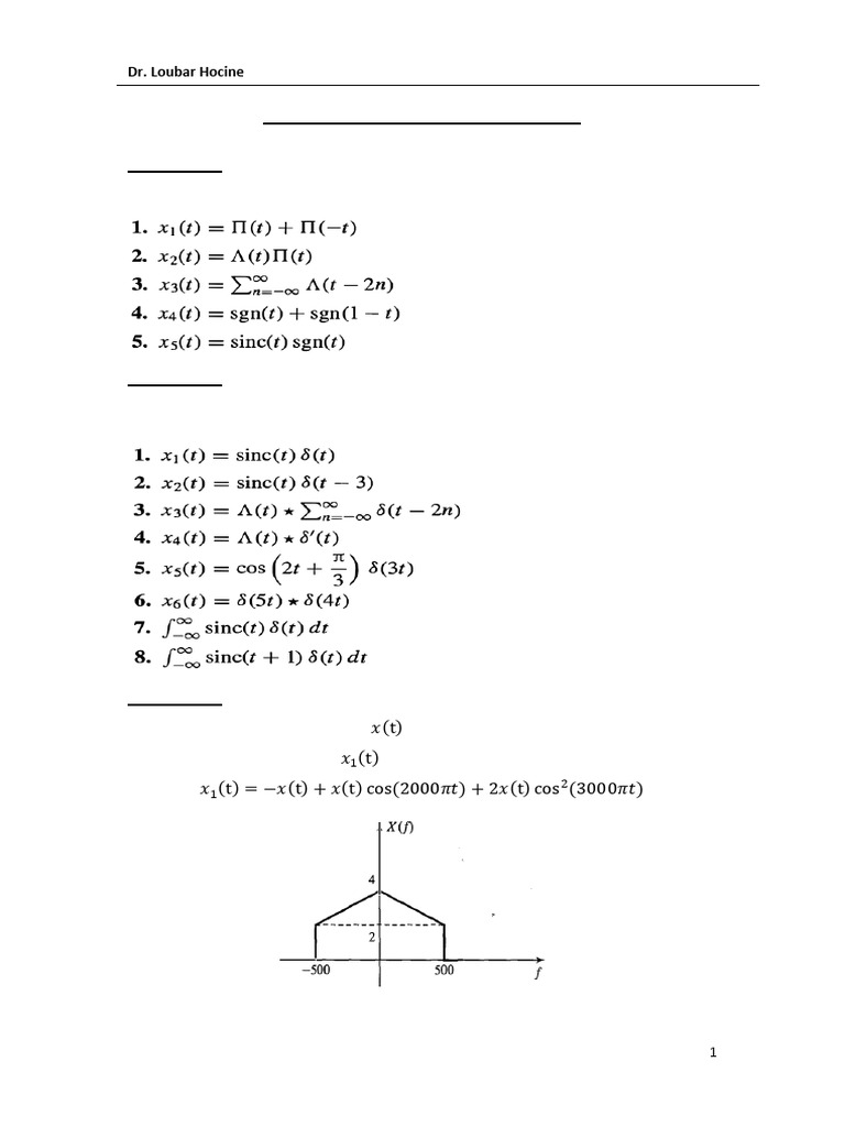 Fourier Transform Problems | PDF