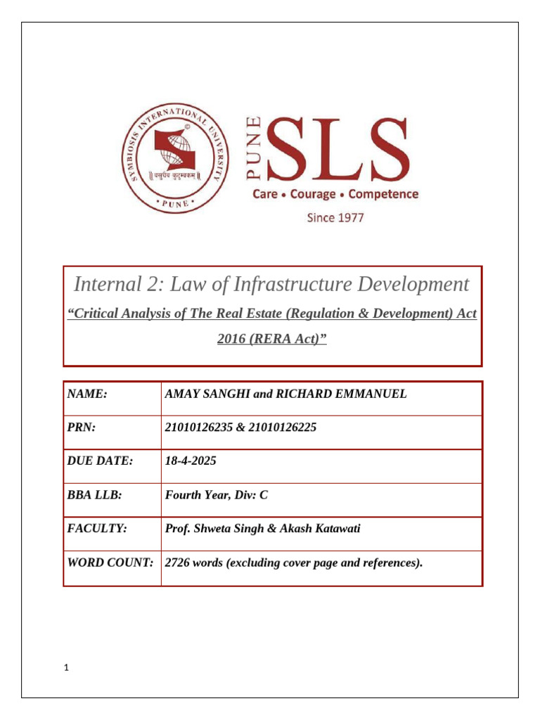 Law of Infrastructure Development | PDF | Regulatory Compliance ...