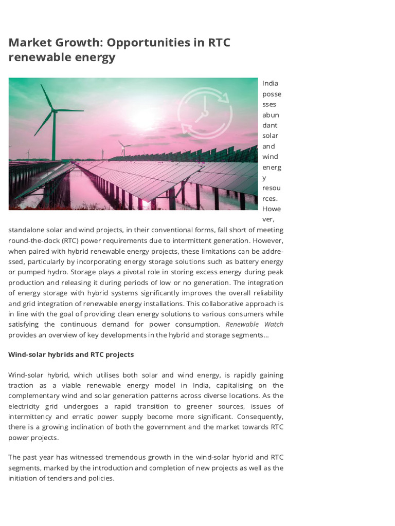 I-Market Growth - Opportunities in RTC Renewable Energy - Renewable ...