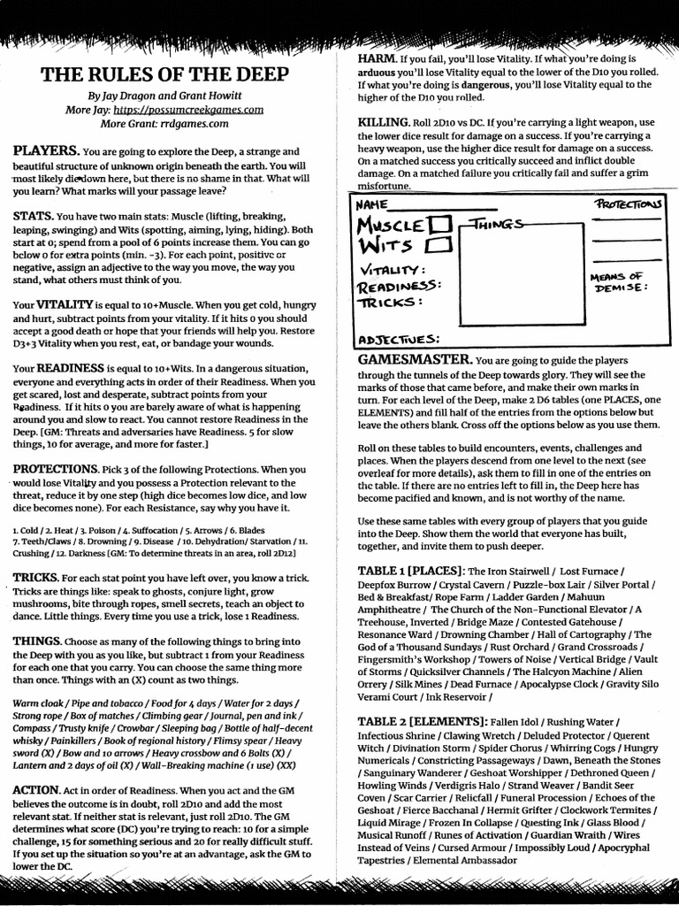 The Rules of The Deep | PDF