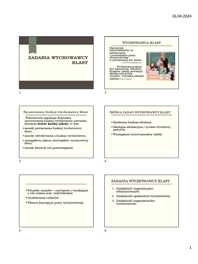 Zad. Wych-Cy. Kompetencje-Mat - Info | PDF