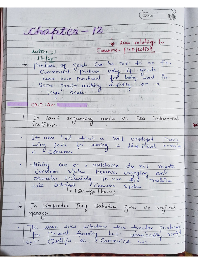 CHAPTER - 12 (COPRA) Classnotes CS Executive | PDF