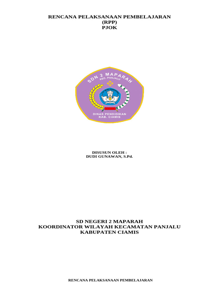 RPP PJOK Dudi Gunawan, S.Pd. | PDF