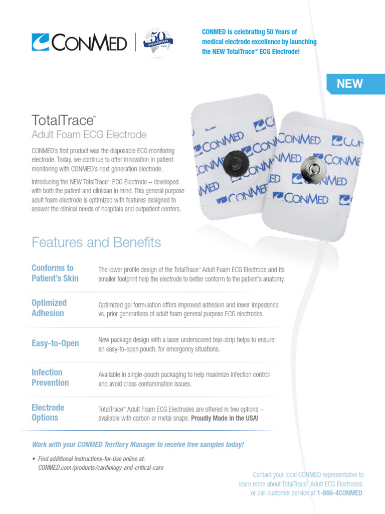 TotalTrace ECG Electrode Brochure | PDF | Electrocardiography | Health ...