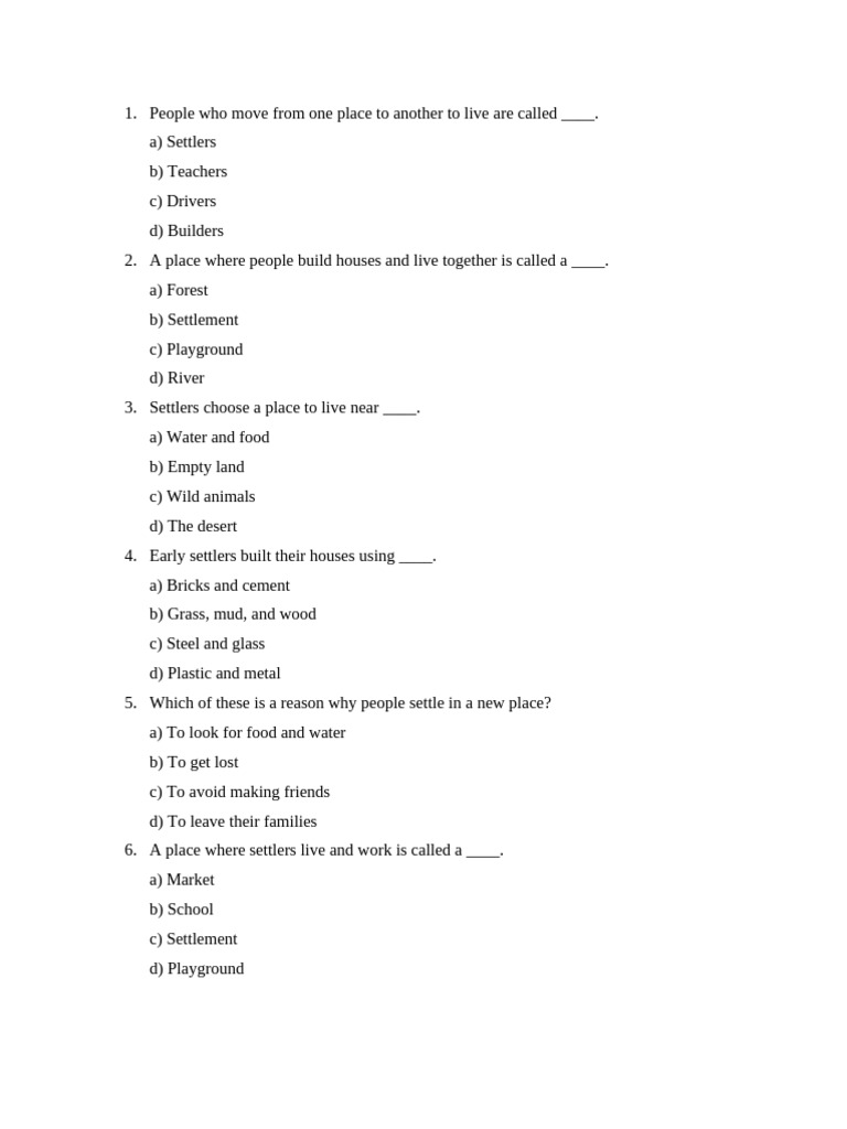 Grade 2 History Exam Questions | PDF