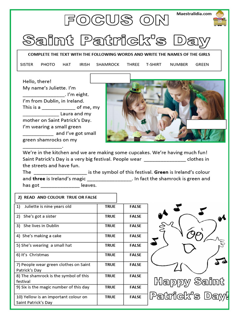 6º Ao 9º Reading SAINT PATRICK | PDF