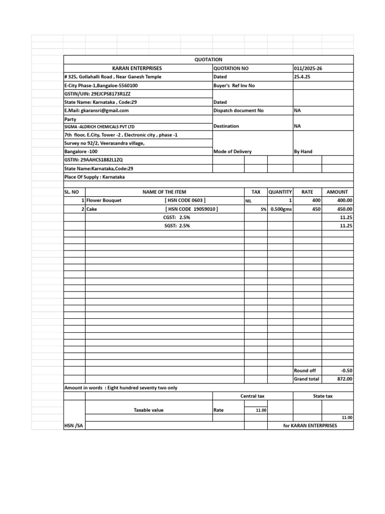 ALL Invoice Copy - Lokesh Sigma Quotation | PDF | Taxes | Government Finances