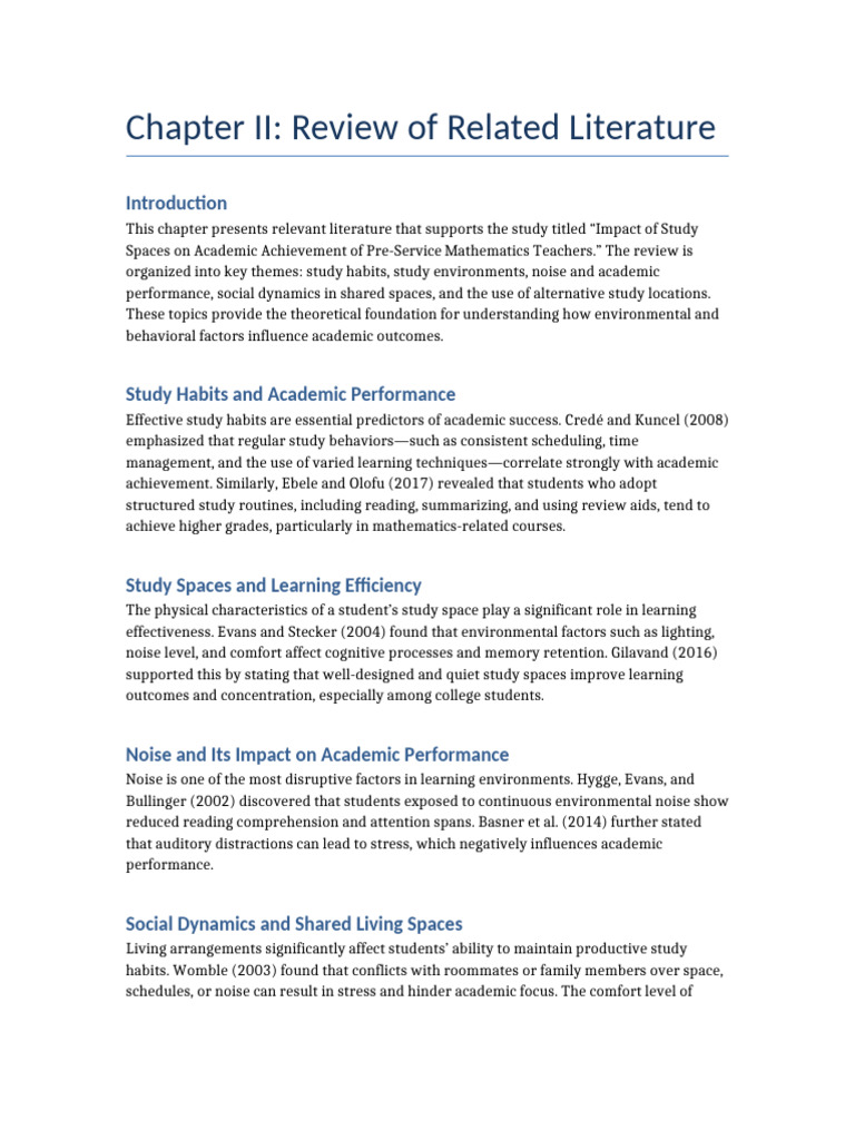 Chapter II Review of Related Literature | PDF | Learning | Neuroscience