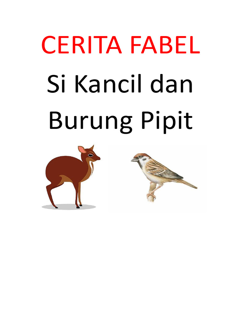 CERITA FABEL Kancil Dan Burung Pipit | PDF
