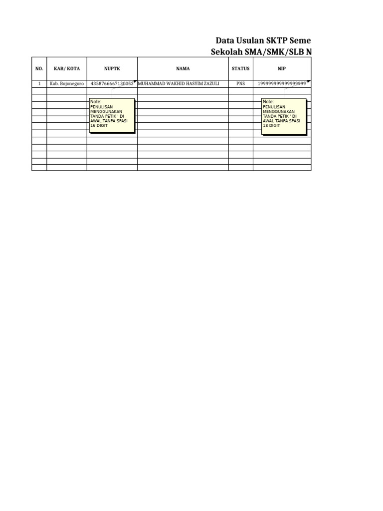 USULAN TPG SEMESTER 1 TAHUN 2025 SEKOLAH............... TGL................. | PDF