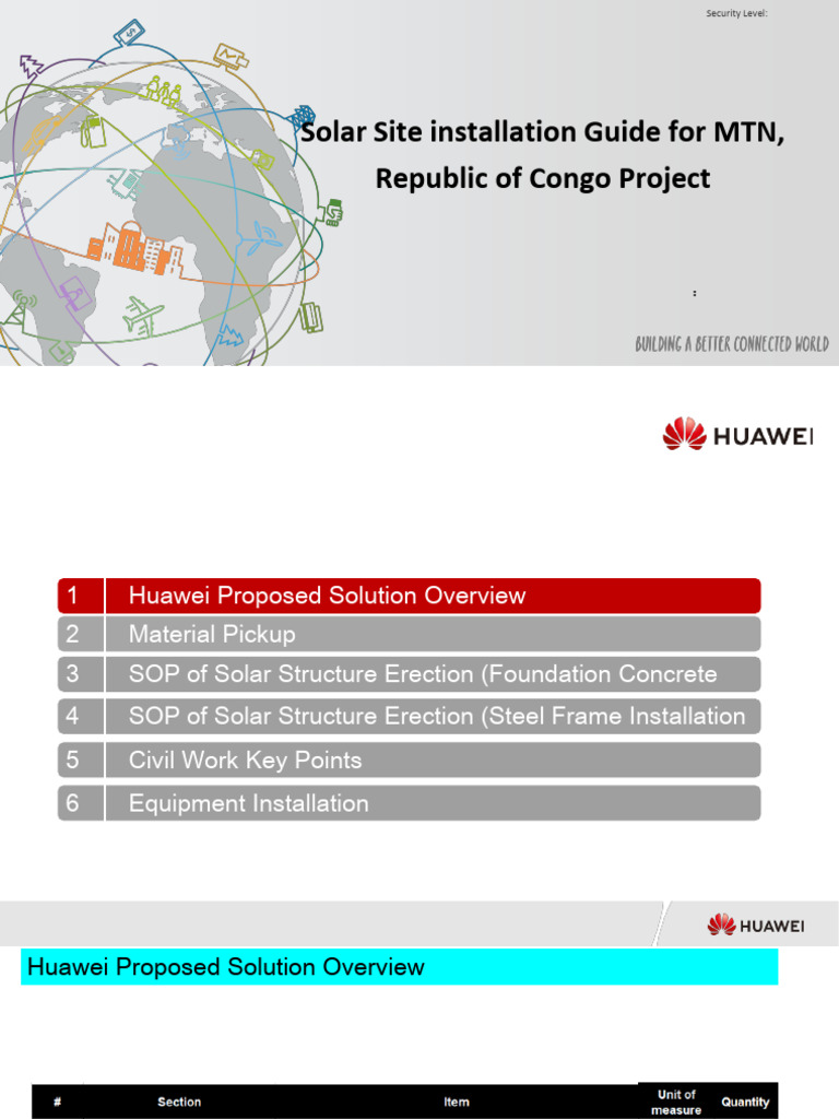 Solar Site Installation Guide For MTN V03202025-1 | PDF | Concrete ...